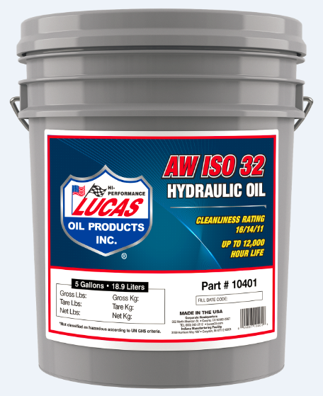 Lucas Oil (345) 10401 AW ISO 32 (10wt.) Hydraulic Oil, 5 Gallon / 18.9 ...