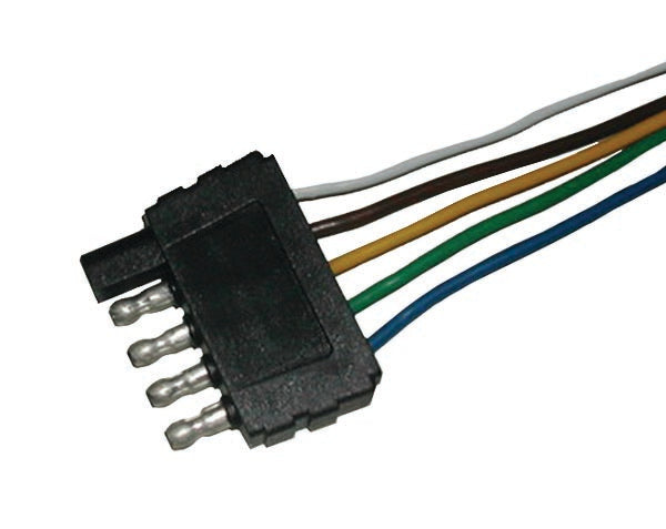 Dynaline 27020 5 Pole Flat Male Connector, Comes With 48" of 18ga Wire ...